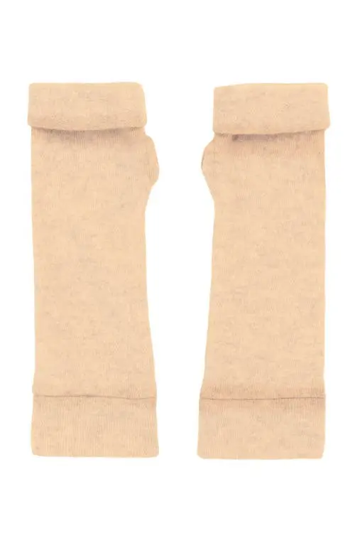 CELTIC & CO. Cashmere Fingerless Gloves - Light Beige