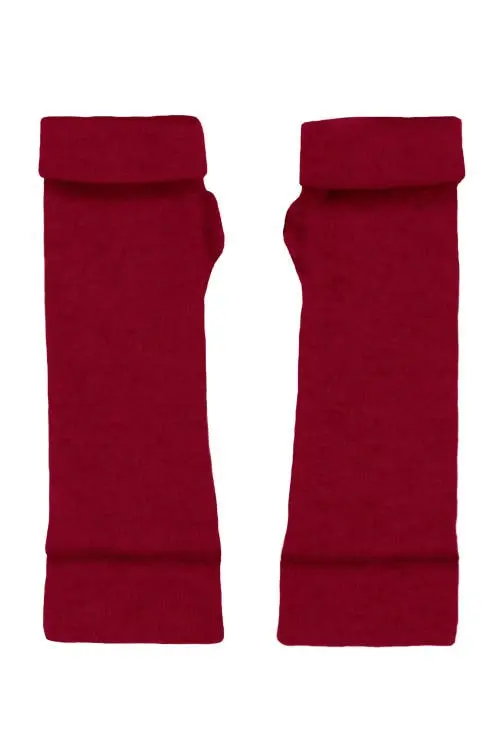 CELTIC & CO. Cashmere Fingerless Gloves - Red