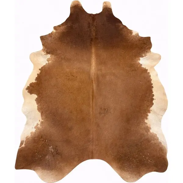 RHACAM Eco Hides Rh Rugs Gisselle Cowhide Rug 7'6" × 6'6" - Brown And White