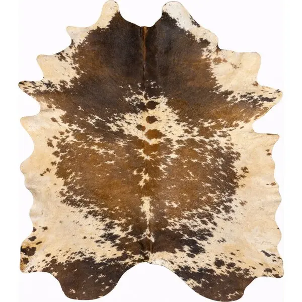RHACAM Eco Hides Rh Rugs Frances Cowhide Rug 7'9" × 6'0" - Brown Speckled