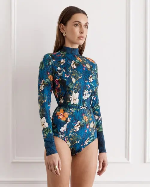 AQUA BLU AUSTRALIA Leah Long Sleeve One Piece