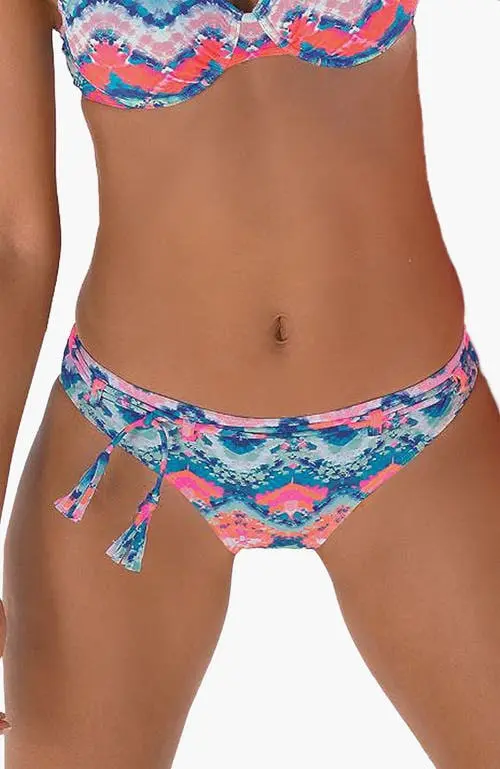 LASCANA Printed Bikini Bottom - Blue & Orange