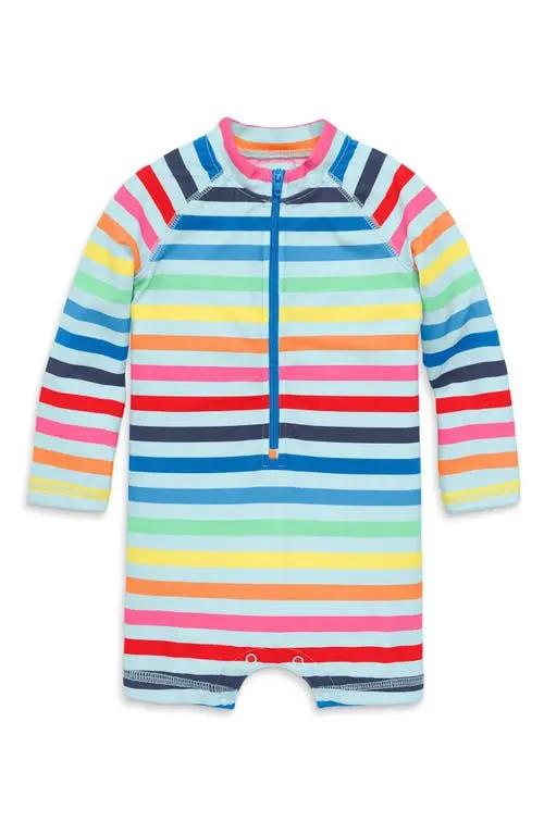 PRIMARY Long Sleeve Rashguard Swimsuit - Mist Spring Stripe