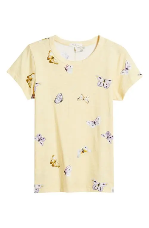 Rag & Bone Tammy Pima Cotton T-shirt - Butterfly