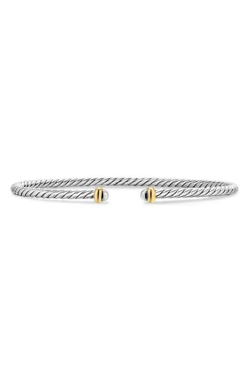 David Yurman Micro Cable Flex Open Bracelet - Silver
