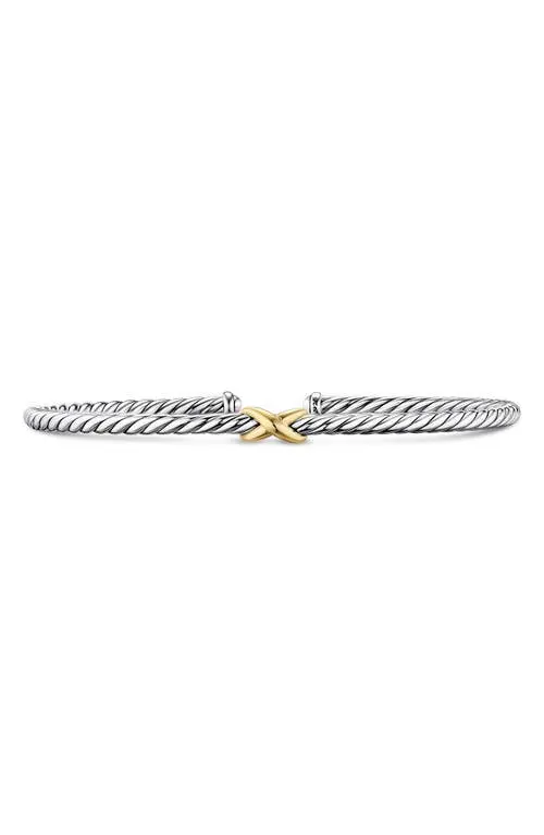 David Yurman Micro Cable Flex X Bracelet - Silver