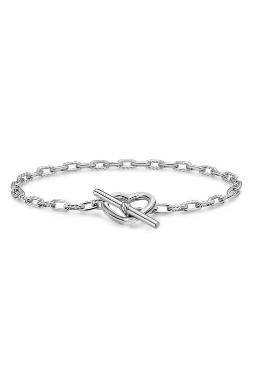 David Yurman Dy Madison Heart Toggle Chain Bracelet - Silver