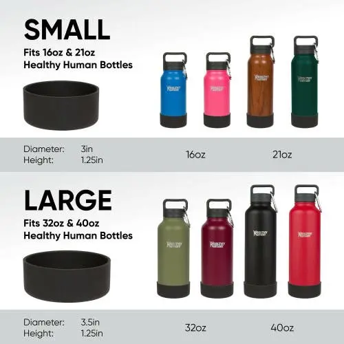 HEALTHY HUMAN Protective Silicone Bumper Boots For Bottle