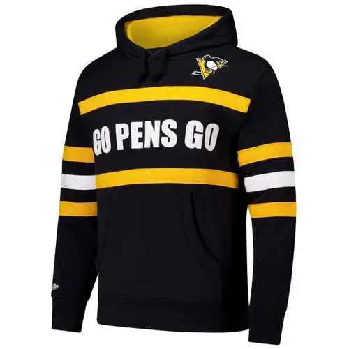 Mitchell & Ness Pittsburgh Penguins Head Coach Slogan Pullover Hoodie