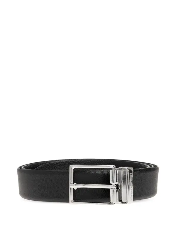 Emporio Armani Leather Belt - Black