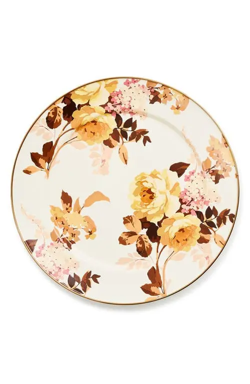 MACKENZIE-CHILDS White Charger Plate - Wild Rose