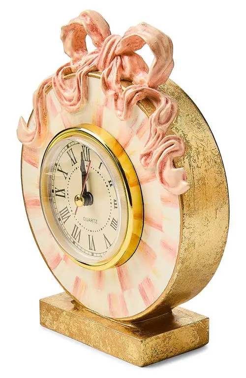 MACKENZIE-CHILDS It's All About The Bow Desk Clock