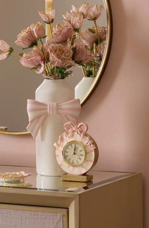 MACKENZIE-CHILDS It's All About The Bow Desk Clock