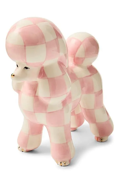MACKENZIE-CHILDS It's All About The Bow Ceramic Poodle - Pink Multi