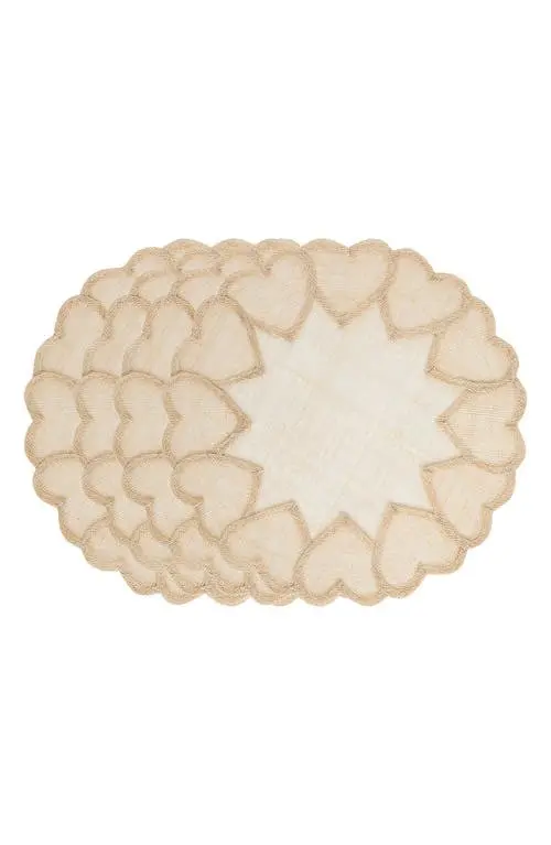 JULISKA Heart Set Of 4 Placemats - Natural