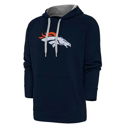 ANTIGUA Denver Broncos Victory Chenille Pullover Hoodie