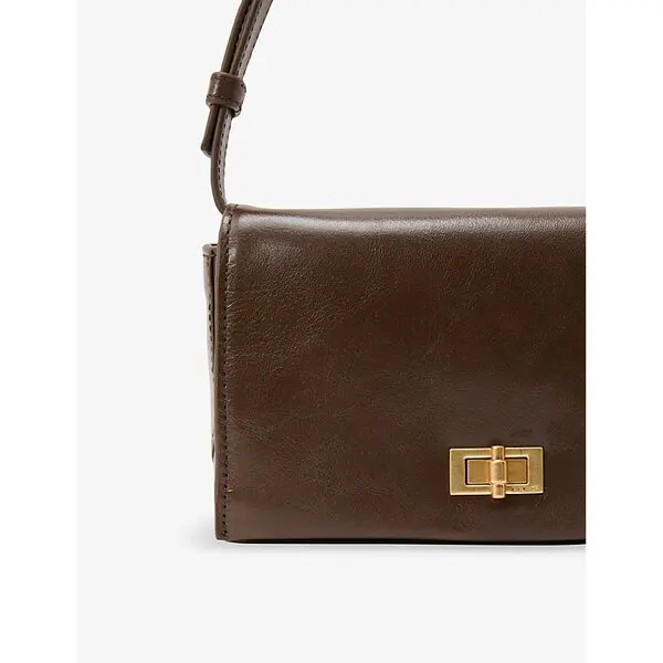 REISS Leather Shoulder Bag