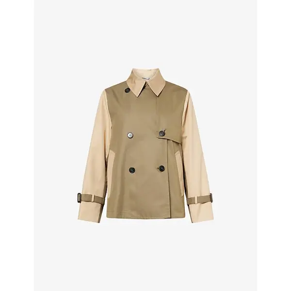 Max Mara Biglia Relaxed-fit Cotton-blend Trench Coat - Mud