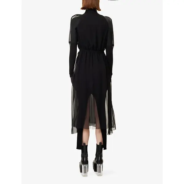 Rick Owens Metro Belted Silk Coat
