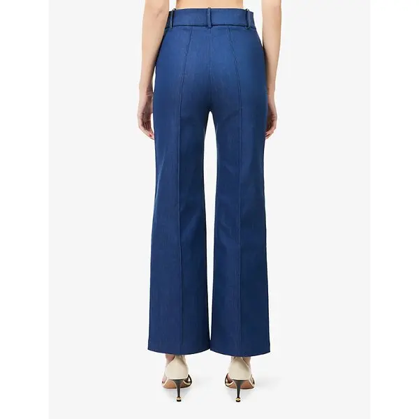 DESTREE Stretch-denim Wide Leg Trousers