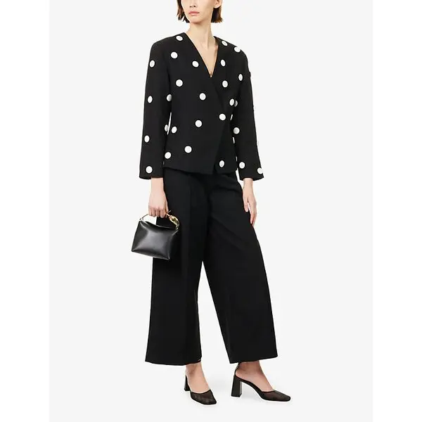 DESTREE Aloise Polkadot Cotton Blazer
