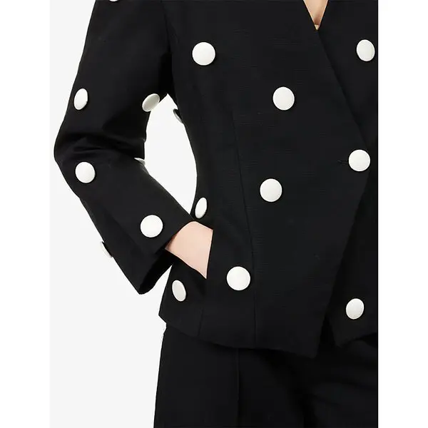 DESTREE Aloise Polkadot Cotton Blazer