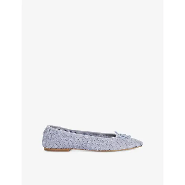 DUNE Woven Suede Ballet Flats