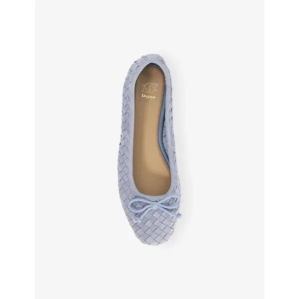DUNE Woven Suede Ballet Flats