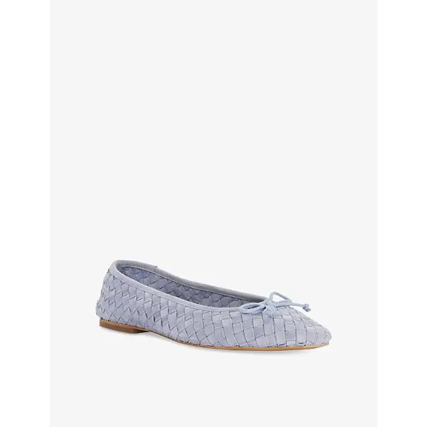 DUNE Woven Suede Ballet Flats