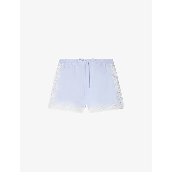 Sandro Lace-trim Cotton Shorts