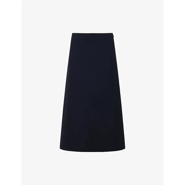 Marni A-line Wool Crêpe Midi Skirt