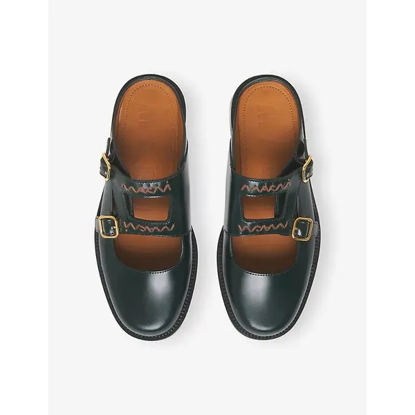 Marni Leather Mule Loafers