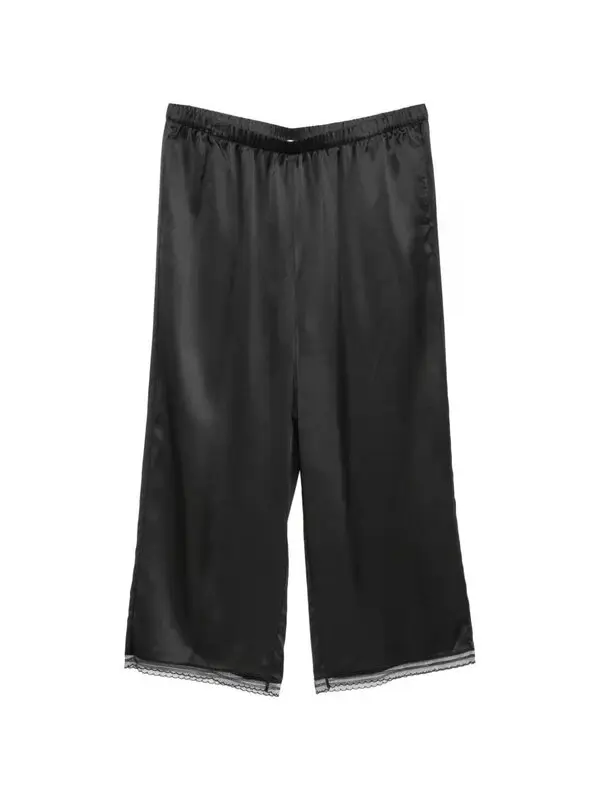 Staud Lace Trim Trousers - Black