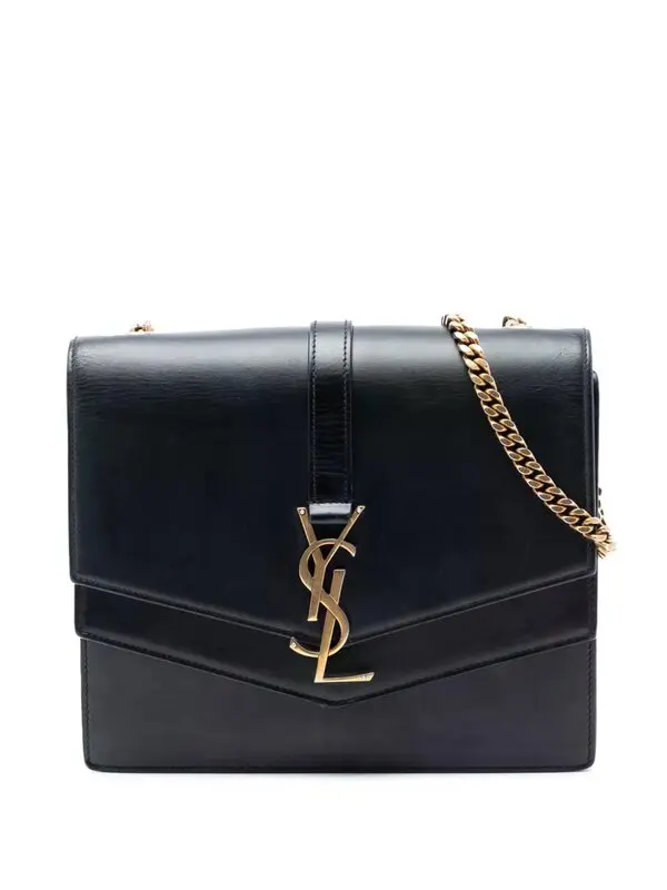Saint Laurent 2018 Medium Leather Monogram Sulpice Crossbody Bag - Black