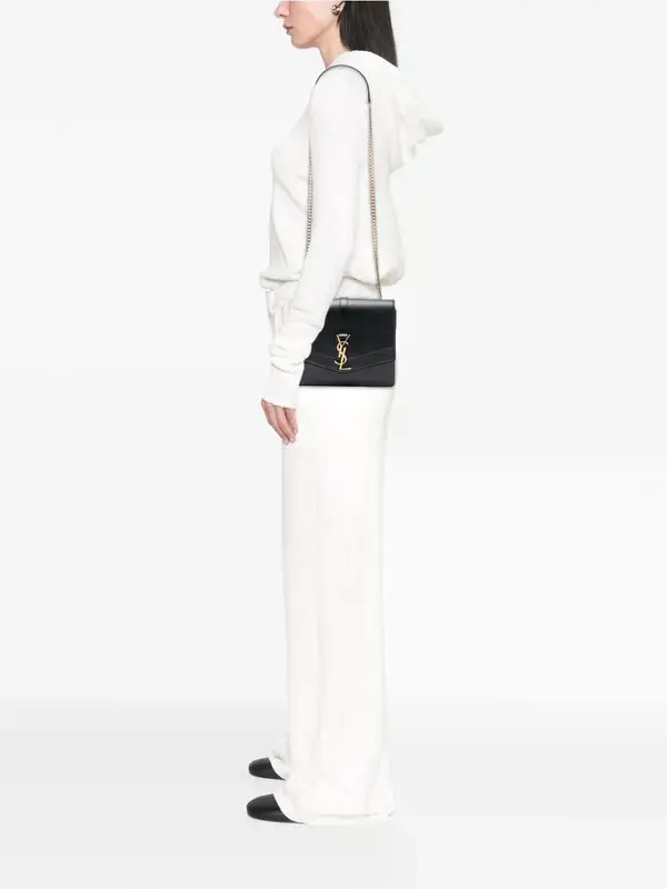 Saint Laurent 2018 Medium Leather Monogram Sulpice Crossbody Bag - Black