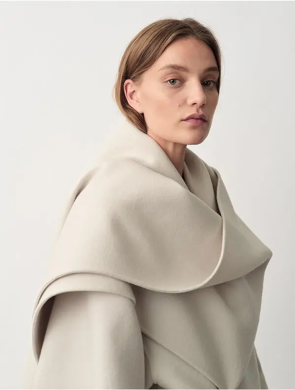 Calvin Klein Double-faced Wool And Cashmere Draped Coat