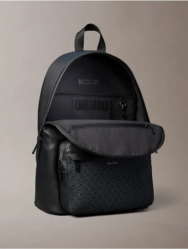 Calvin Klein Allover Monogram Logo Backpack
