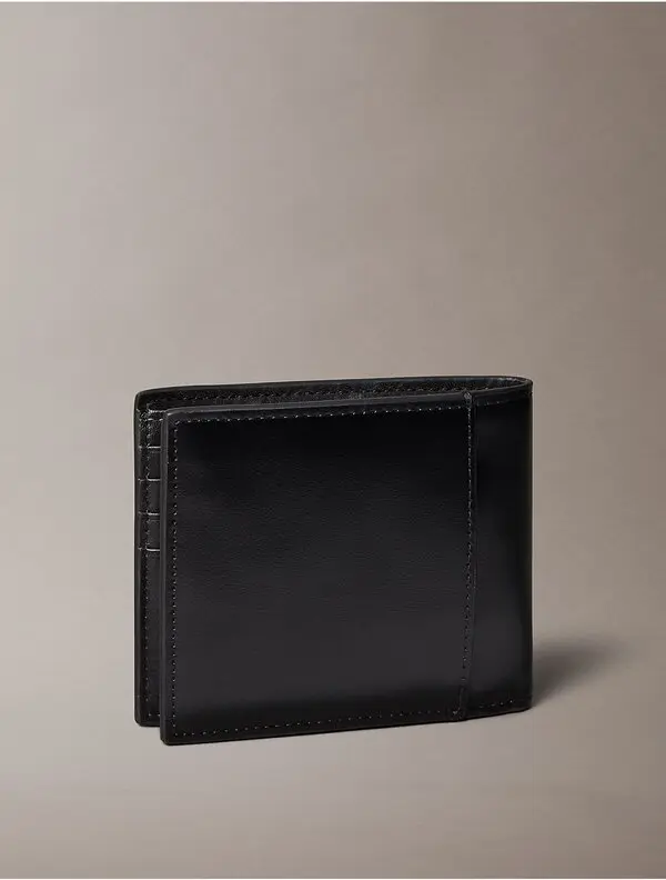 Calvin Klein Embossed Monologo Bifold Wallet - Black