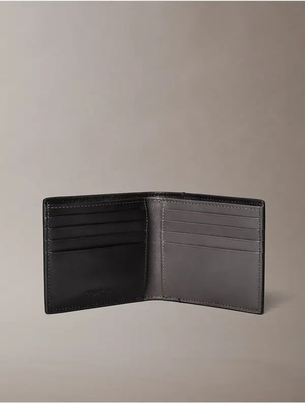 Calvin Klein Embossed Monologo Bifold Wallet - Black