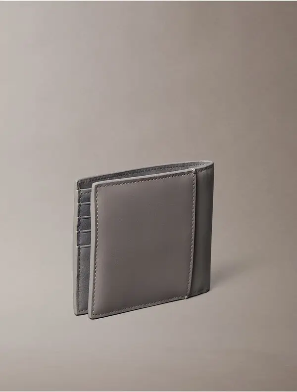 Calvin Klein Embossed Monologo Bifold Wallet With Coin Pouch - Cloudburst