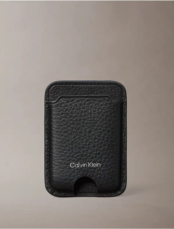 Calvin Klein Foil Logo Magnetic Phone Card Case - Black