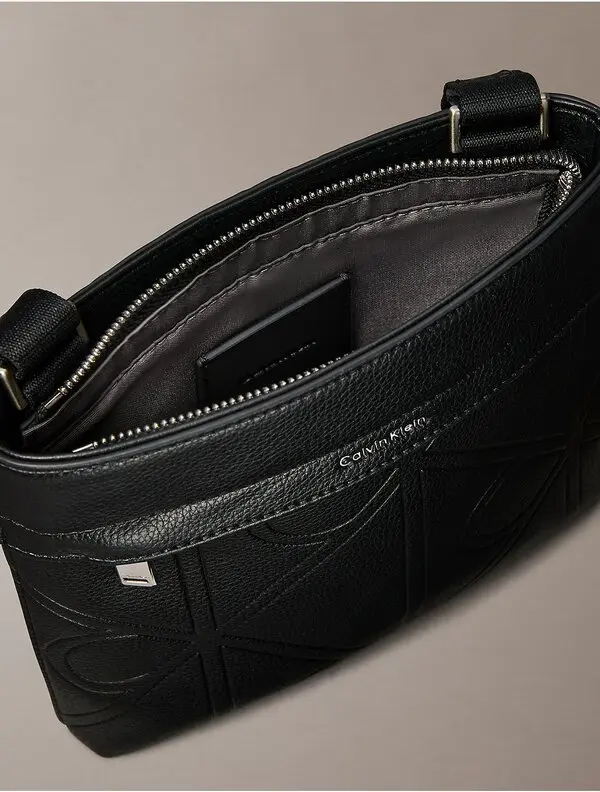 Calvin Klein Embossed Emblem Logo Crossbody Bag