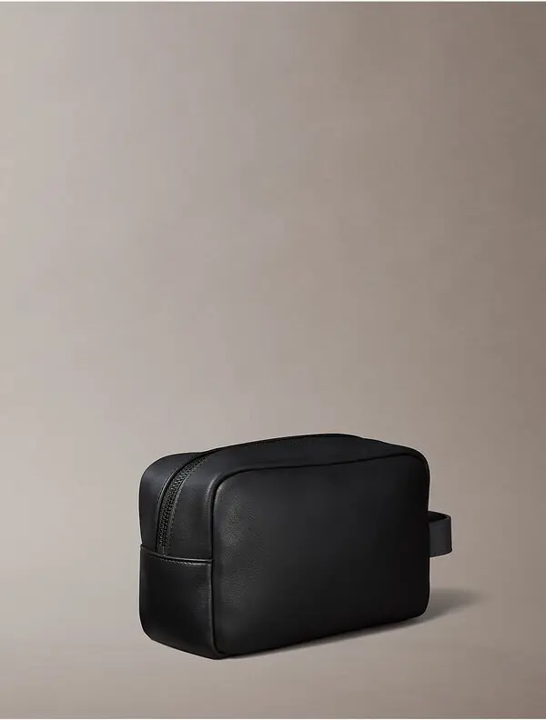 Calvin Klein Embossed Monologo Dopp Kit - Black