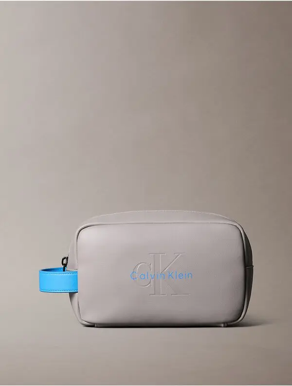 Calvin Klein Embossed Monologo Dopp Kit - Cloudburst