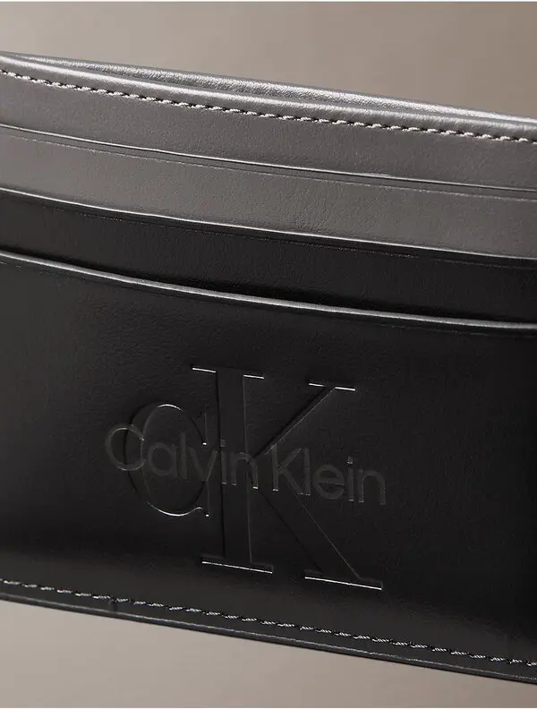 Calvin Klein Embossed Monologo Card Case