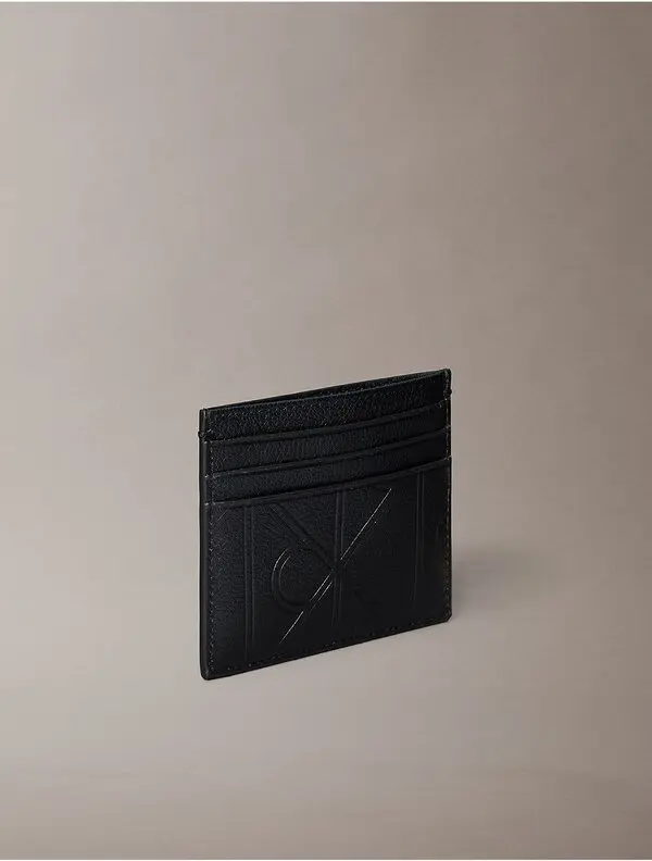 Calvin Klein Embossed Emblem Logo Card Case