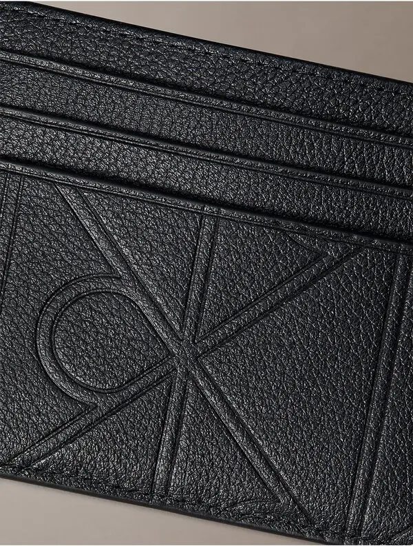Calvin Klein Embossed Emblem Logo Card Case