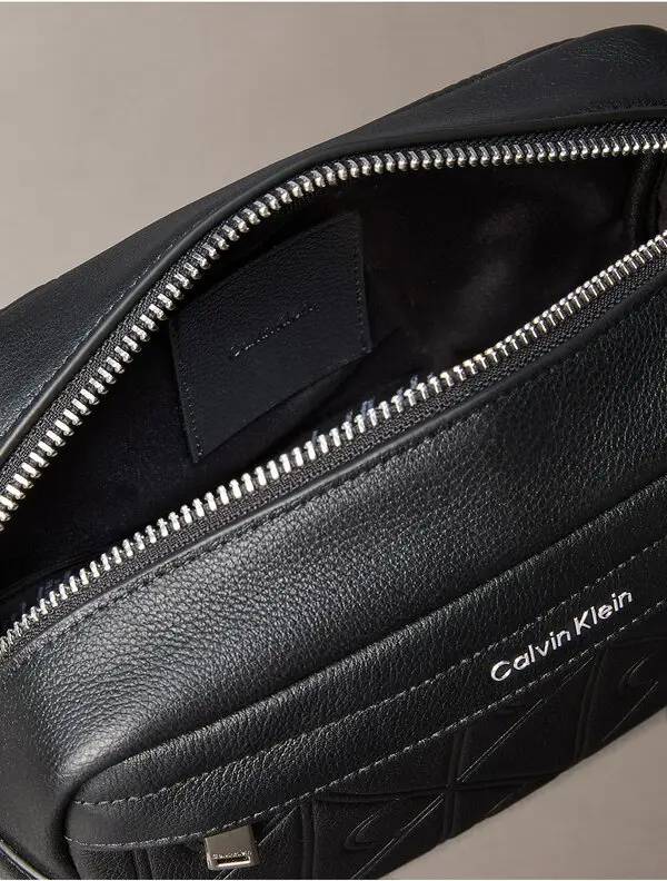 Calvin Klein Embossed Leather Dopp Kit