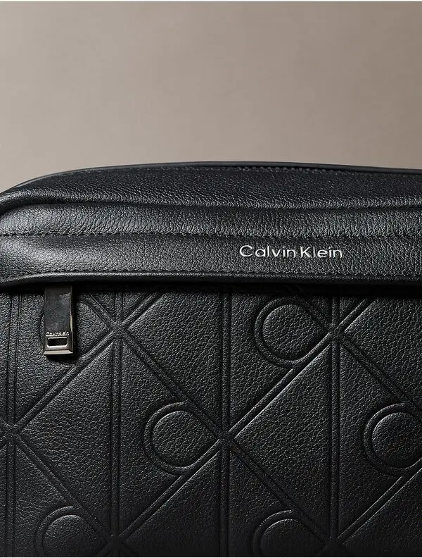 Calvin Klein Embossed Leather Dopp Kit