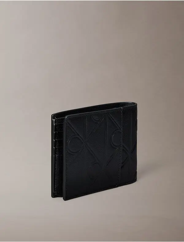 Calvin Klein Embossed Emblem Logo Trifold Wallet
